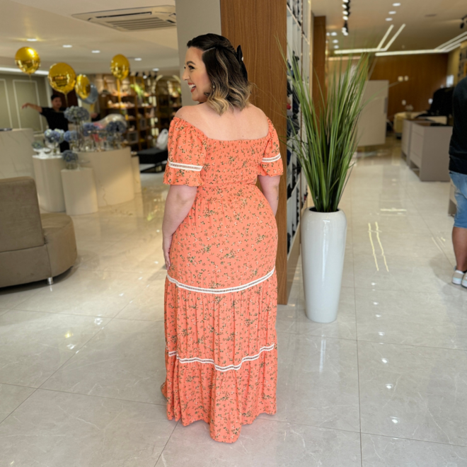 VESTIDO LONGO RACHEL - VESTIDO LONGO RACHEL - EMILY MODA PLUS SIZE