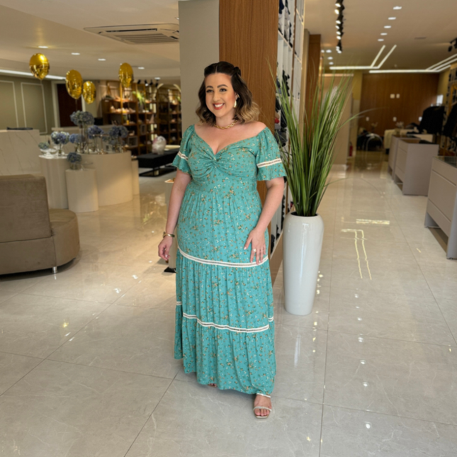 VESTIDO LONGO RACHEL - VESTIDO LONGO RACHEL - EMILY MODA PLUS SIZE